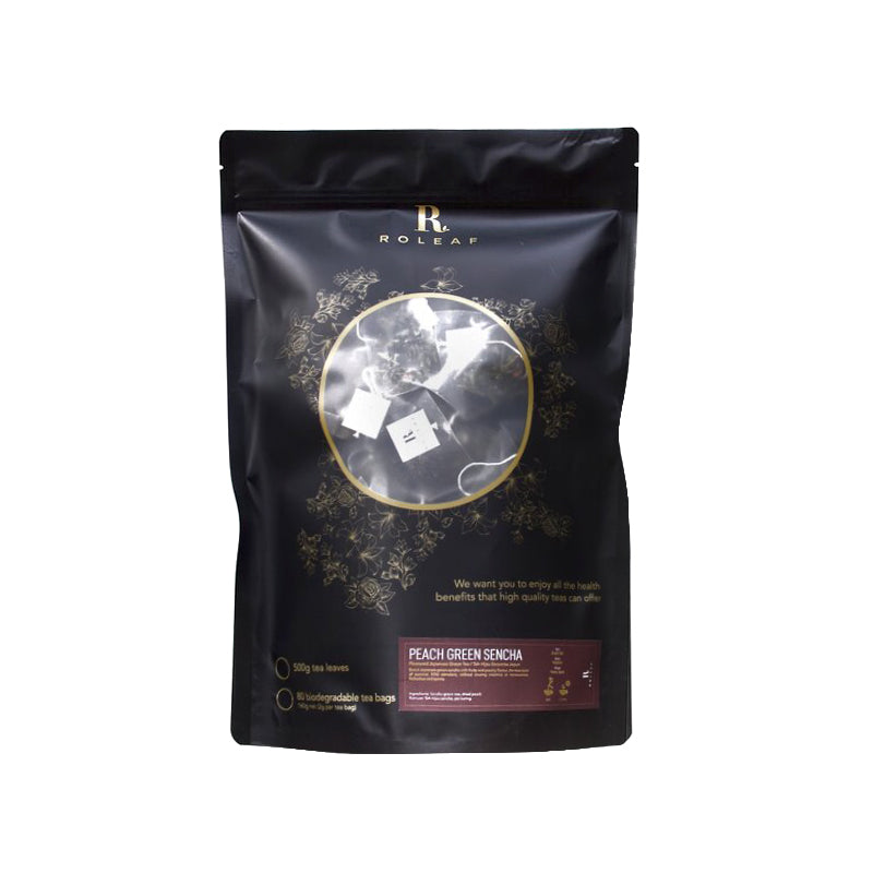 Roleaf Peach Green Sencha Teabags (80pcs) – Blue Cottage Coffee